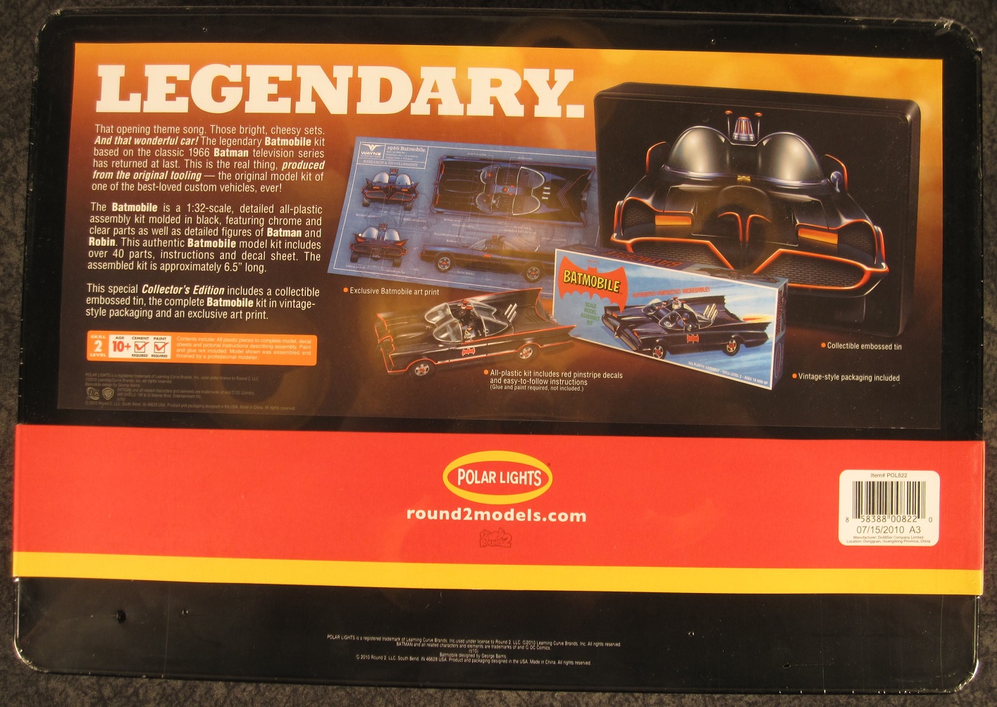 Polar Lights - Batman 1:32 scale Classic 1966 Batmobile Plastic Model ...