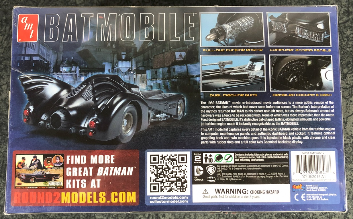 AMT - Batman Begins 1989 Movie 1:25 Scale Batmobile Plastic Model Kit # ...